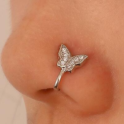 Butterfly non perforated nose clip U-shaped nose ring
