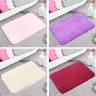 Thickened Coral Fleece Memory Foam Slow Rebound Anti-slip Ba