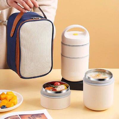 Portable Insulated Lunch Containers Leak-Proof Thermal Food