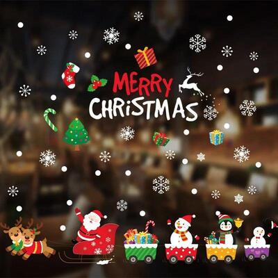 Christmas Window Stickers Christmas Wall Sticker Kids Room W