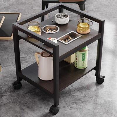 Mahjong table tea rack with movable storage rack