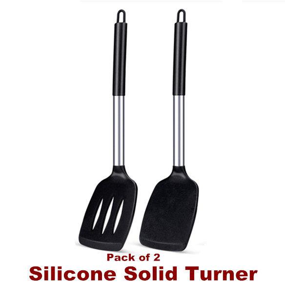 Silicone Solid Turner Non Stick Slotted Kitchen Spatulas