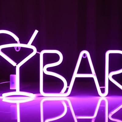 亚马逊新款aledt虹灯闪烁br酒吧ktv聚会pary酒吧BAR装饰灯霓3528