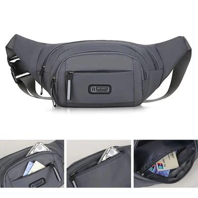 Fashion Large-capacity Men Waist Bag Casual Nylon Anti-theft