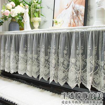 网红轻式钢F967TMM5琴防尘法罩档高蕾丝奢现代简约电钢琴盖布巾凳