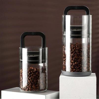 Coffee Beans Vacuum Sealed Tanks Kitchen Food Storage Clear