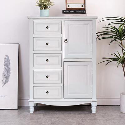 A9jd99斗柜带门实木美式卧室收纳储L靠墙柜子物客小厅家用餐边柜