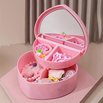 2026款E6087海外仓TEMU新款造型双层镜面收纳盒