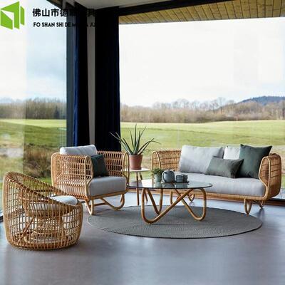 户外沙几鸟巢阳台家具别墅发院休庭闲藤椅双人藤编804沙发茶组合