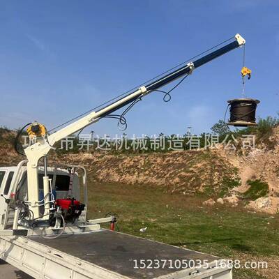 家用小型随车吊车载吊机12v24V500公斤1吨货车车用液压车载小吊