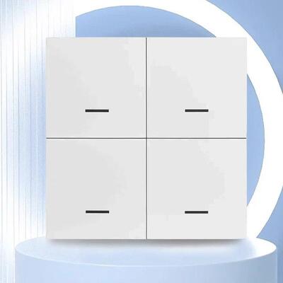 Zigbee场景开关四键随意贴四键场景开关支持Home assistant