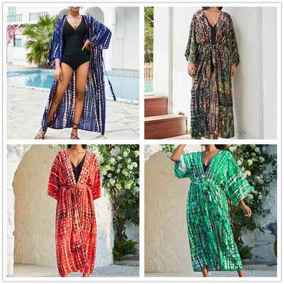 Cotton watermark printed beach cover cardigan bikini cover