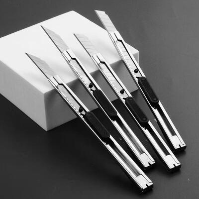 Stainless Steel Utility Knife, Metal Paper Cutter, Engraving