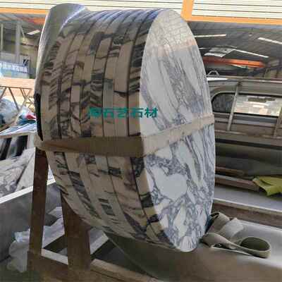 法式天然大理石餐桌云浮家用厂家奢石圆桌带桌腿底座茶几台面石材