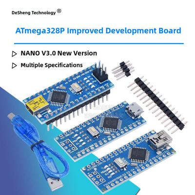 Nano-V3.0模块 ATMEGA328PB开发板学习板 CH340改进版适用arduin