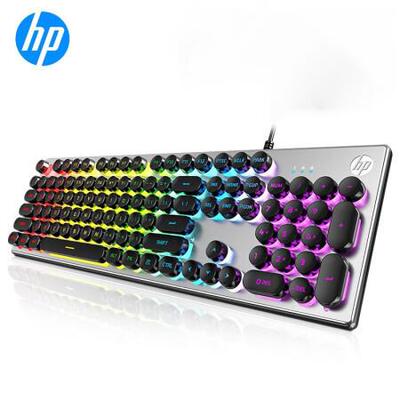 惠.普（HP）K500Y真机械手感键盘 朋克蒸汽复古有线游戏专用笔记