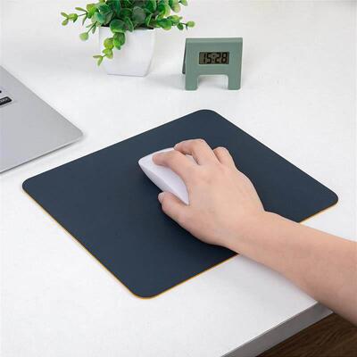 Leather Solid Color Mouse Pad simple leather desk pad small