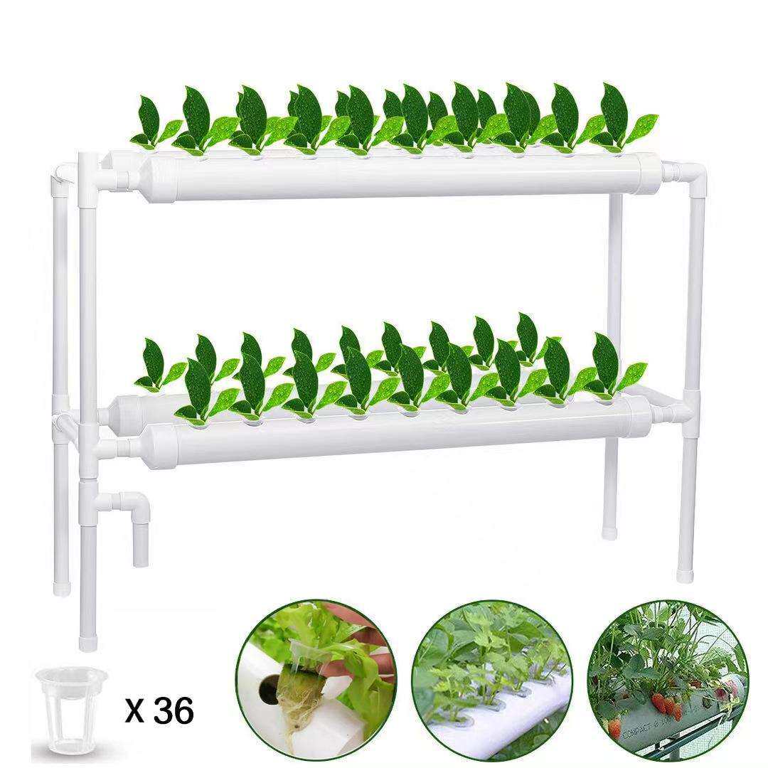 无土栽培蔬菜设备家庭阳台管道式水培种植架自动化多层水耕种菜机