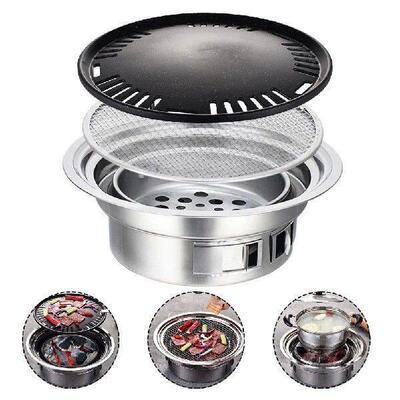 Korean 6Pcs Set Baking Trays Outdoor Picnic Charcoal Grill