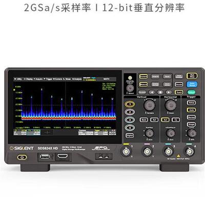 鼎阳数字示波器 12-bit分辨率 200M 4通道 2G采样 SDS824X HD，