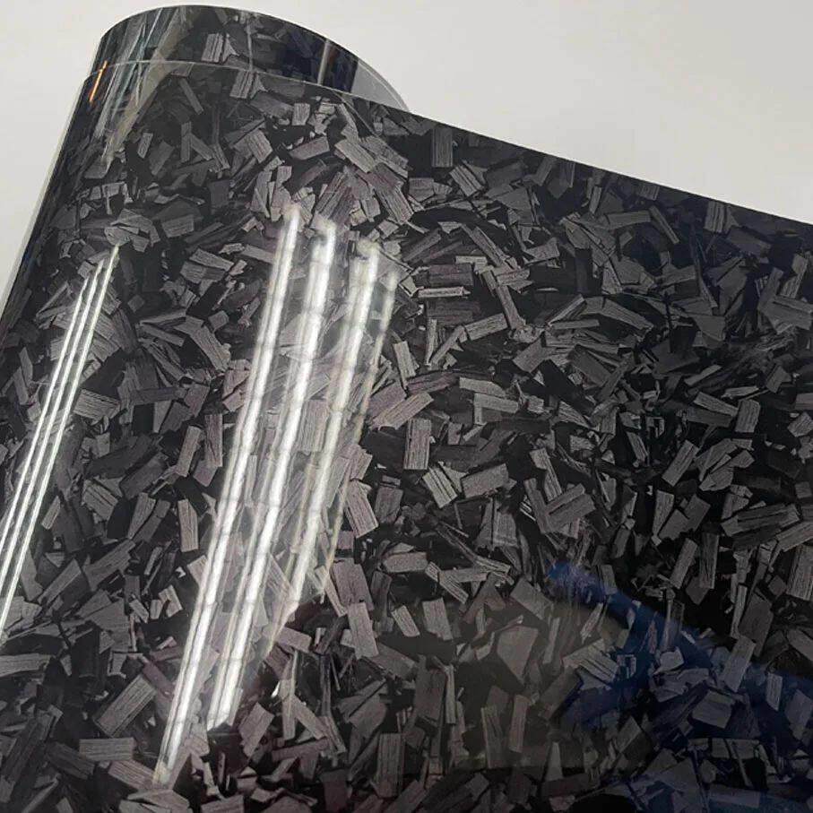 High Glossy black blue silver red Forged Carbon Fiber Vinyl