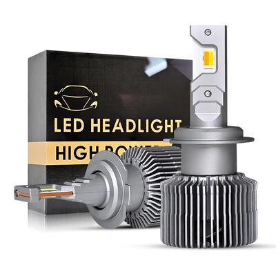 汽车LED大灯三色温大功率65瓦铜管散热H4 H7 H1 H3 H11 9005 9006