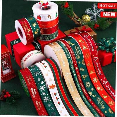 Christmas ribbons wrapping paper silk ribbons decorations 1