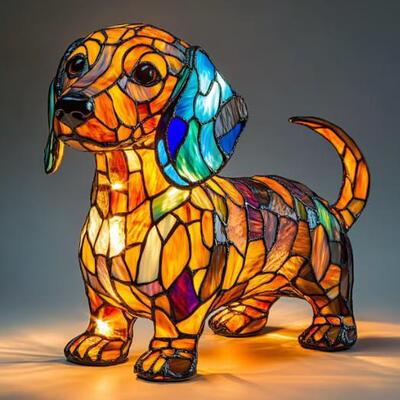 跨境Cat Lamp-Dachshund Lamp-Bigfoot Lamp树脂雕像LED灯摆件