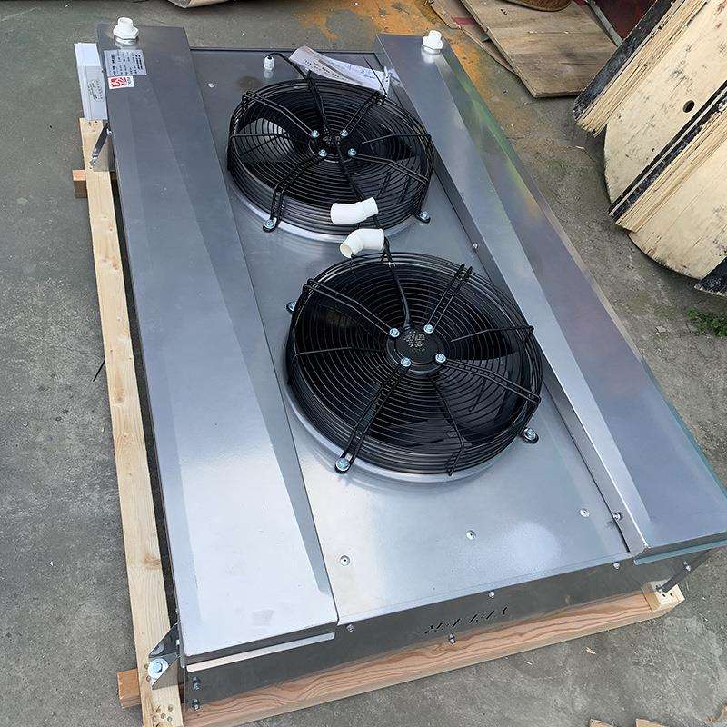 吊顶式空气冷却器制冷设备翅片换热器双面出风冷风机