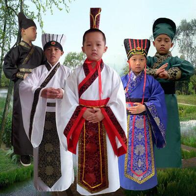 儿童古装汉商鞅变法徙木立信演出服课本剧历史人物舞台剧表演衣服