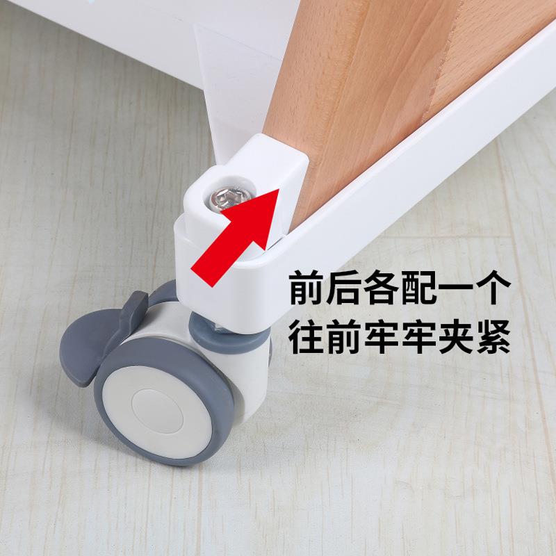 成长椅滑轮 万向轮 一体储物盒 餐椅配件 塑料 实木 推拉座椅