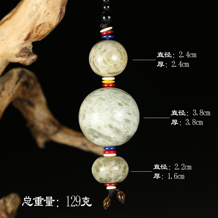 【孤品珍玩】寿山结晶大山石路路通手串车挂一路平安好寓意p2925
