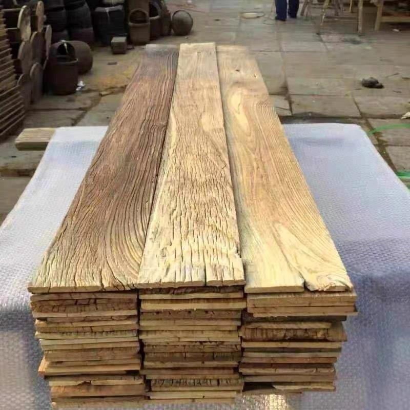 老榆木门板风化榆木旧木板材制做各种规格老榆木板材护墙板餐桌面
