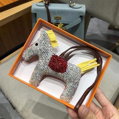 Diamond-encrusted pony bag pendant high-grade pendant car ke