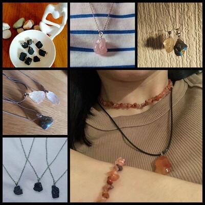 High Quality Natural Black Tourmaline Pendant Natural Irregu