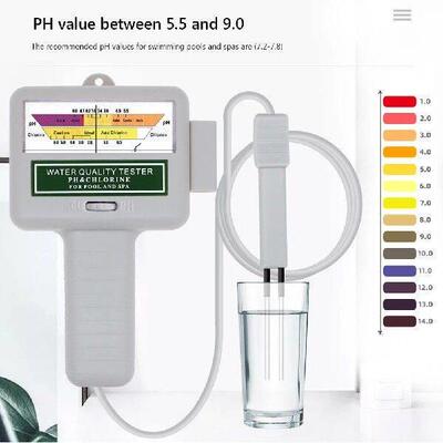 PH Chlorine Meter Tester 2-in-1 Portable Water Quality