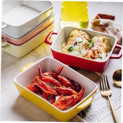 baking tray ceramic cheese casserole oven western food dish