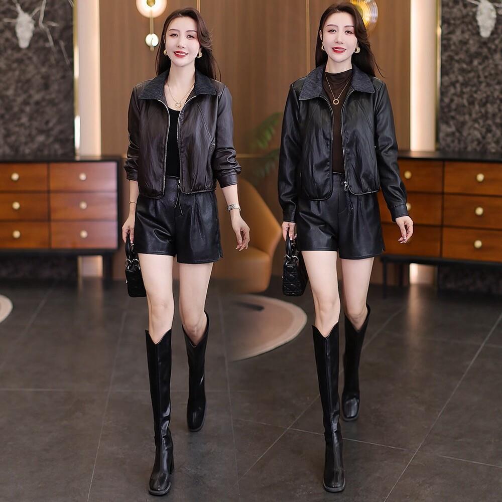 真皮皮衣短外套女2026春秋新款时尚洋气减龄显瘦百搭皮夹克上衣潮