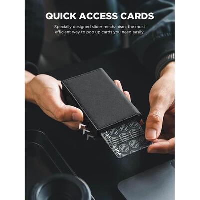 Wallet for Men Slim Aluminum Credit Card Holder RFID Blockin