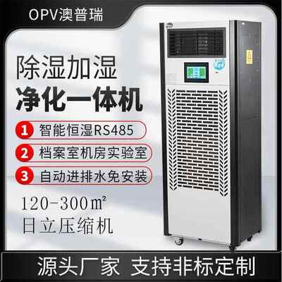 机房档案室除湿加湿一体机 RS485大功率柜式净化恒湿一体机