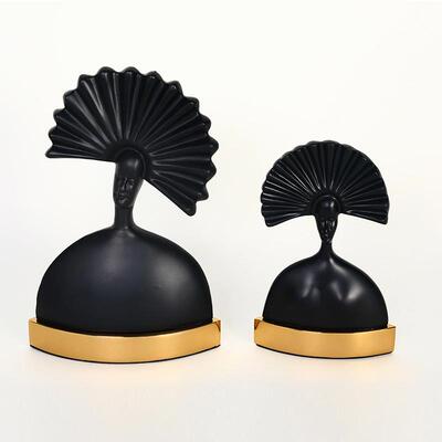 创意北欧视人头摆件家软装饰品桌GMM居面壁龛开放格悬电柜空摆件