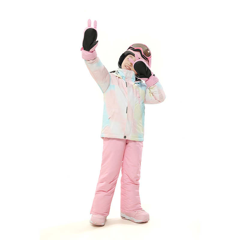 时尚透气货源滑雪女童男新款保暖亲子服防 衣 款儿童泼水滑雪