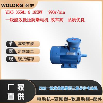 YBX5-355M1-6 185KW 993r/min 一级能效低压防爆电机