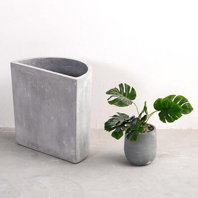 圆形ins半水泥花盆北欧风格形落地盆方简约GLM-003创意室内庭院绿