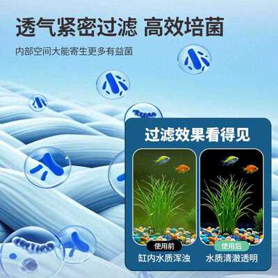 水鱼缸密度绿白过滤棉净棉生化水族1cm绿白箱底滤棉加厚过滤过毯