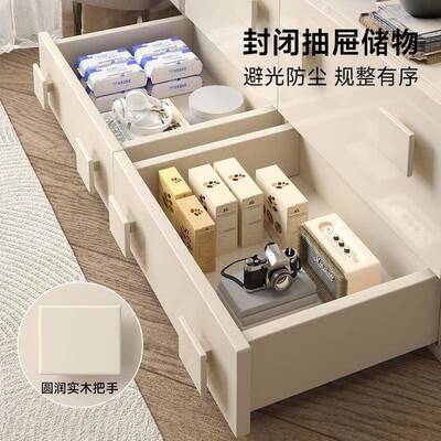 油风电视柜斗门柜小奶户型简约收纳组合卡柜小型简BC99中古风床头