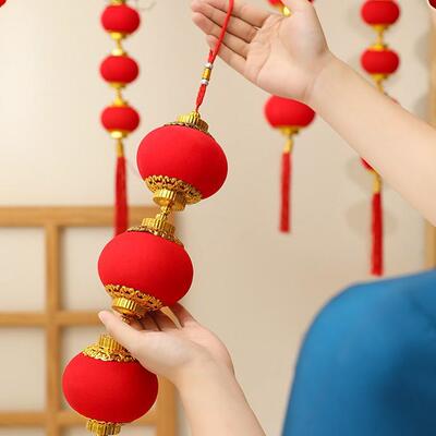2025 New Year Chinese Style Red Velvet Wealth-Attracting Lan
