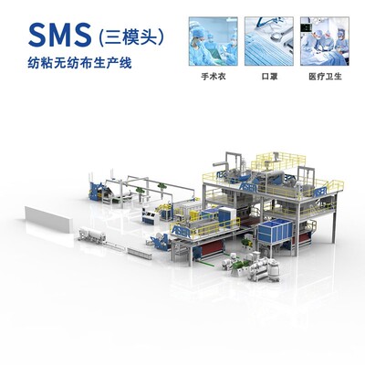 现货 专业生产全自动无纺布机械无纺布机 纺粘熔喷SMS生产线设备