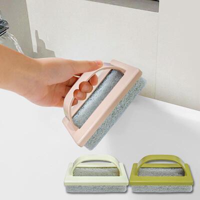Bath sponge with handle, bathtub cleaning brush, bathroom ti