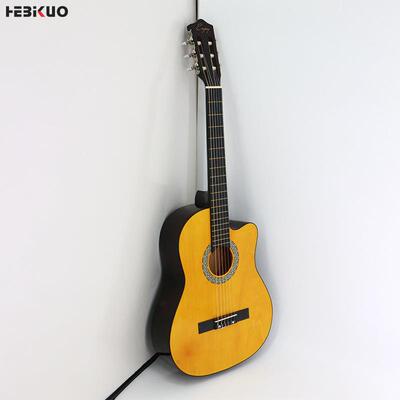厂家直销椴木单板39寸民谣吉他哑光缺角古典吉他练习琴guitar
